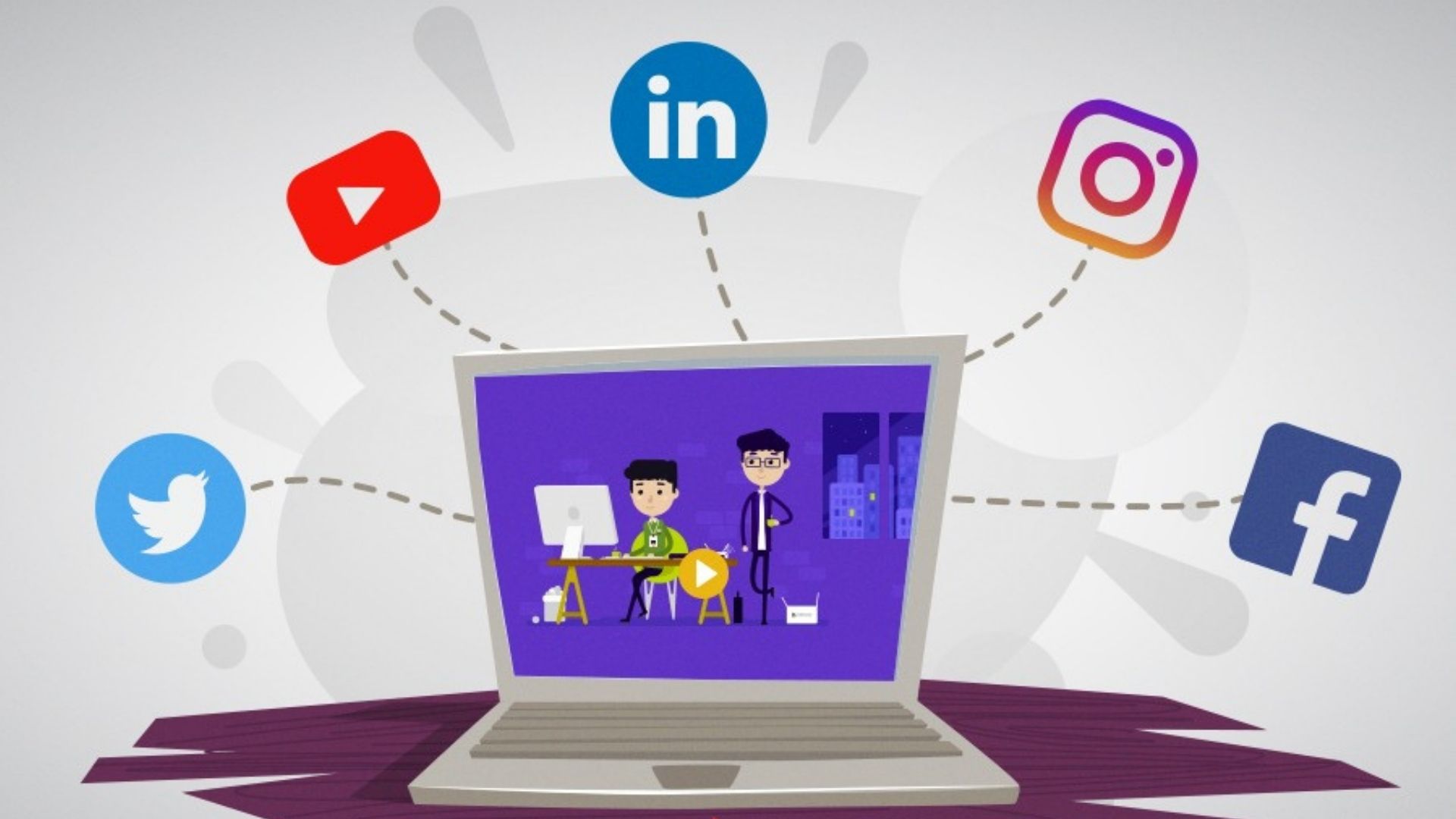 Social Media animated video — Darvideo